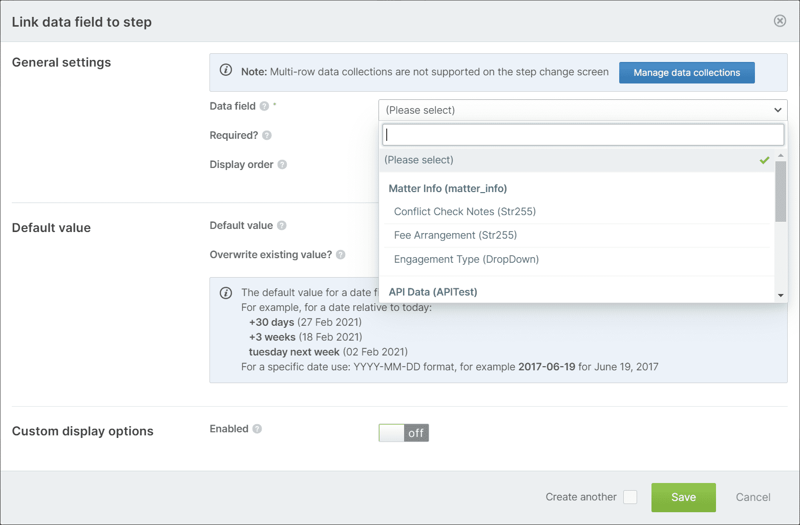 Working with Step Data Fields | Actionstep Documentation